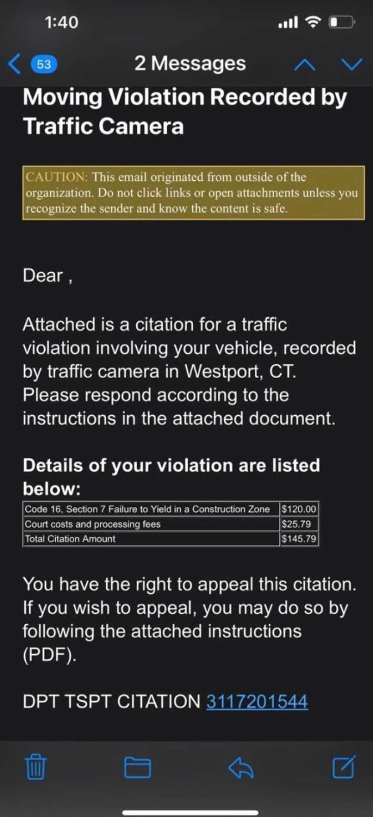 Scam Alert: Text Alerts About Traffic Cameras, Fines Not Real, Westport ...