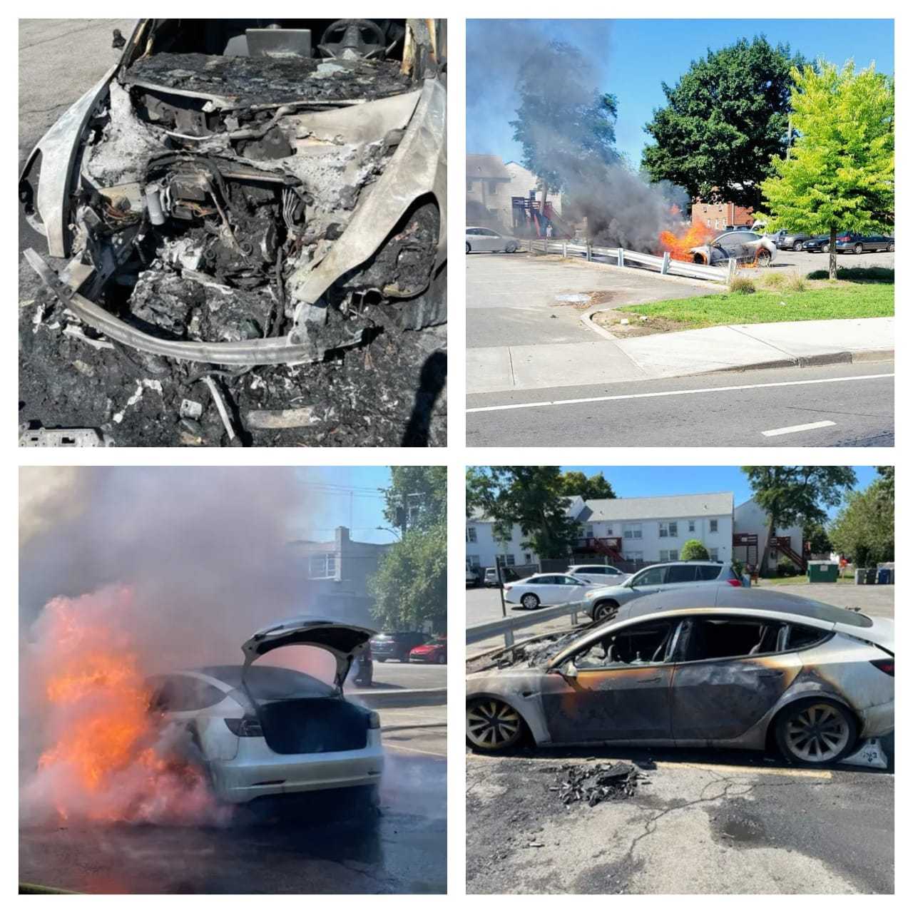 Fully Involved Tesla Car Fire Takes Nearly 45 Minutes To Put Down In ...