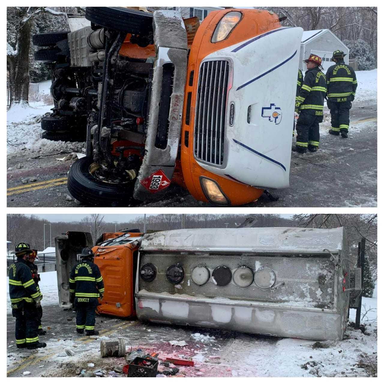 Tanker Truck Crash Spills Hazardous Materials In Westborough ...