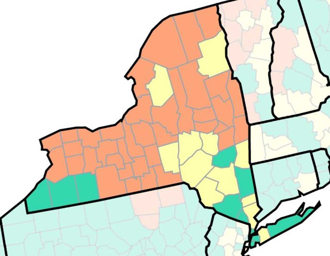 COVID-19: CDC Now Recommends NYers Wear Masks In These 37 Counties ...