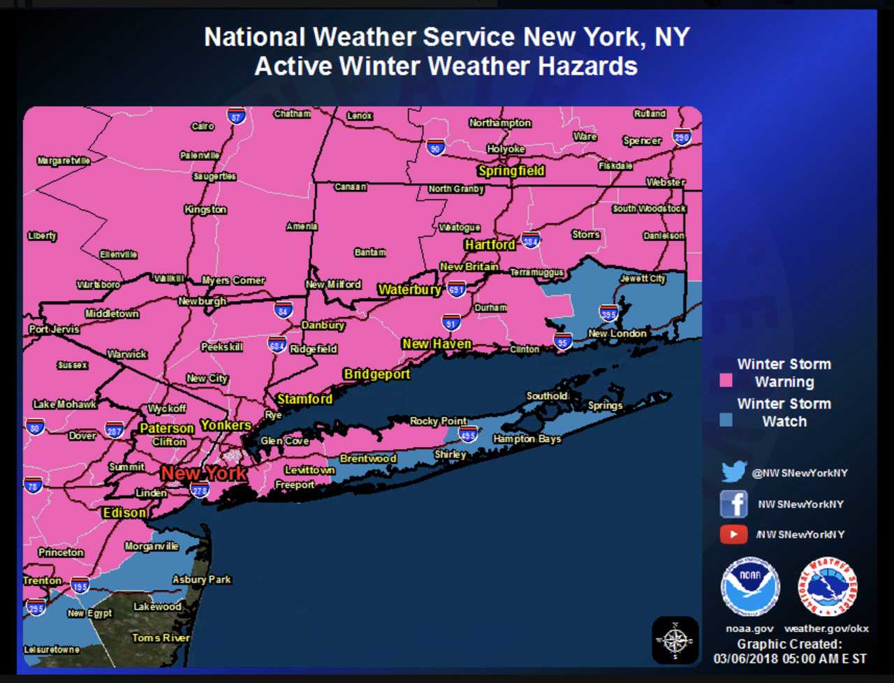 Winter Storm Warning: Biggest Snowstorm Of Season Set To Slam Area | Armonk Daily Voice
