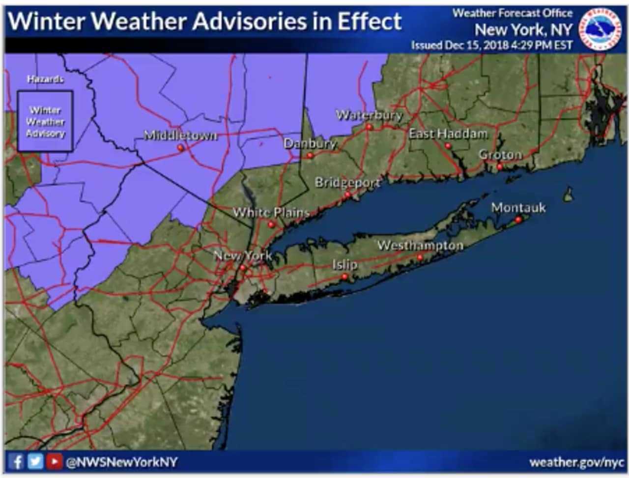 Freezing Rain On Way, National Weather Service Warns, With Advisories ...