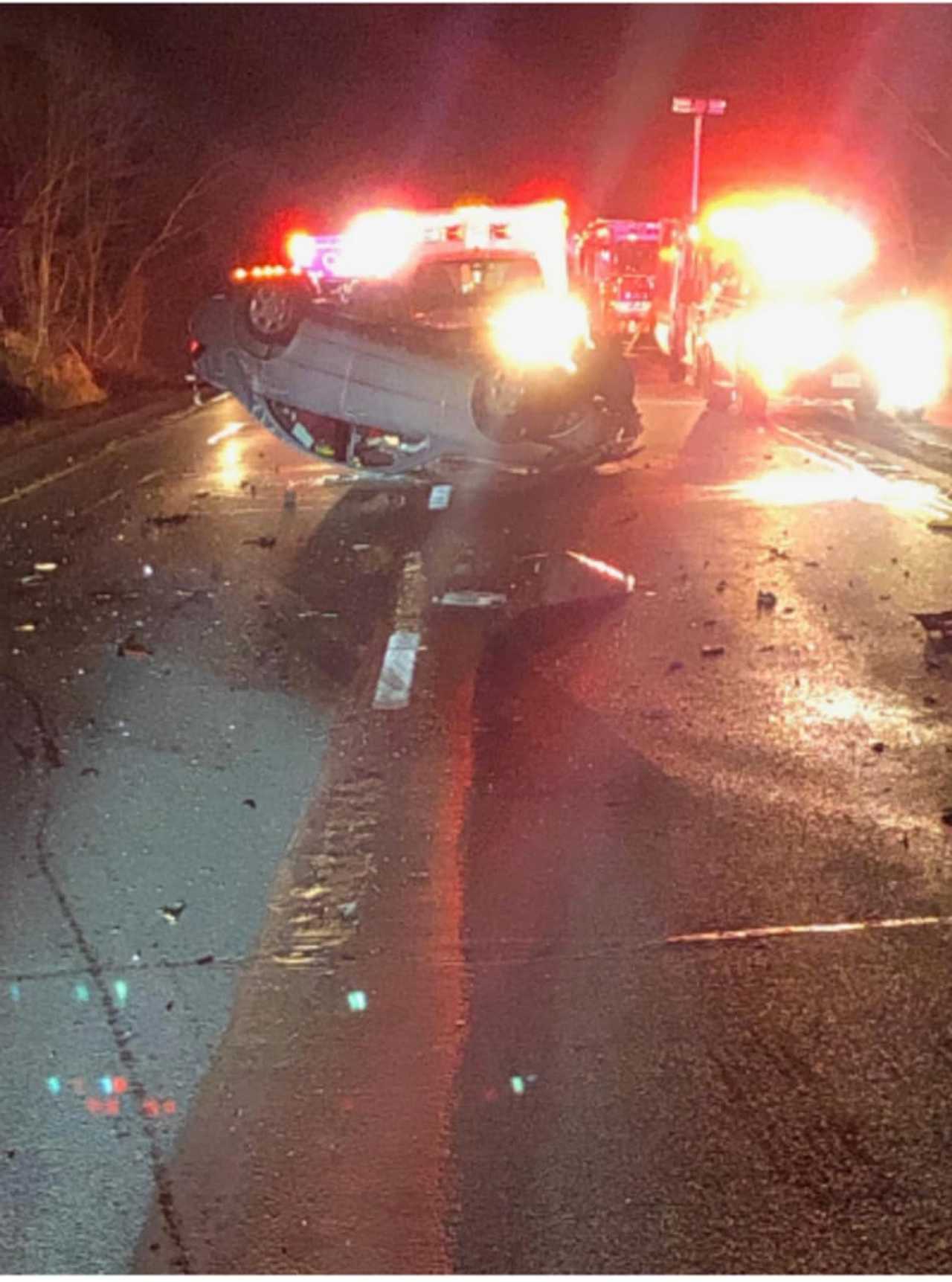 Multi-Vehicle Crash Involving Overturned Vehicle Causes Hours-Long I-84 ...