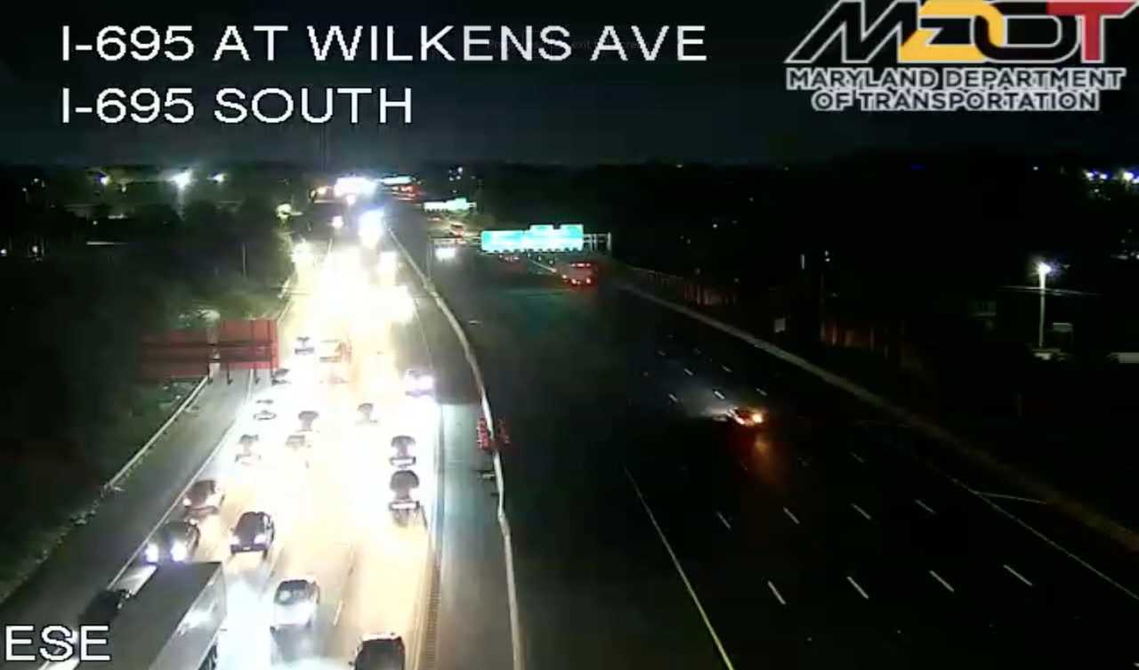 Crash Closes All Lanes Of I 695 In Baltimore Daily Voice
