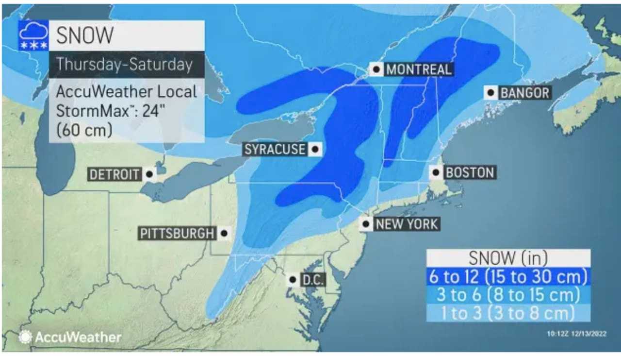 Projected Snowfall Totals Released For Powerful New Storm System Headed ...