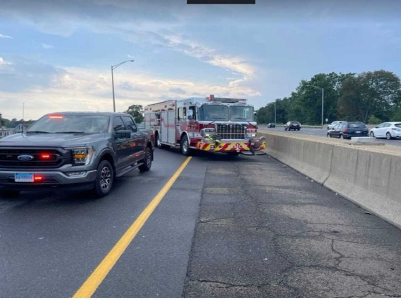 Fairfield Fire Truck Hit By Speeding Pickup At I-95 Crash Scene ...