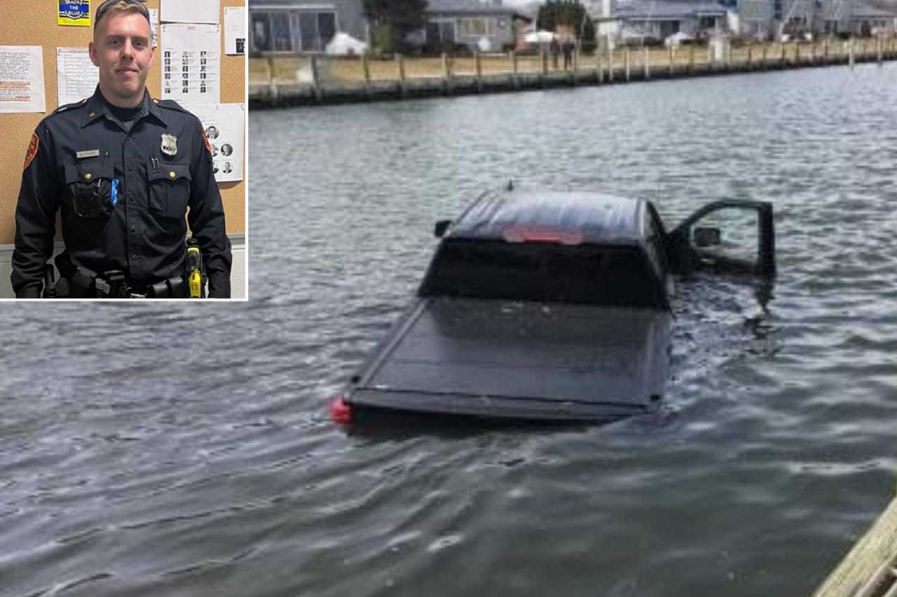 Driver Rescued After Ending Up In Patchogue Bay | Suffolk Daily Voice