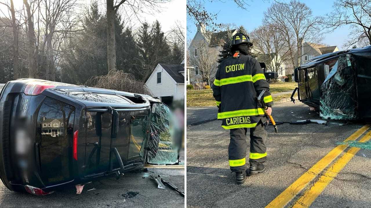 Driver Hospitalized After Car Rollover In Croton On Hudson Ossining