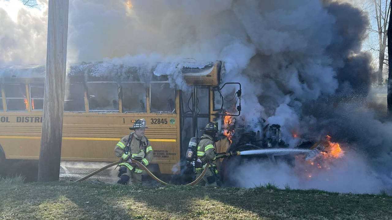 Bucks Co. School Bus Catches Fire With 36 Students Onboard: Police ...